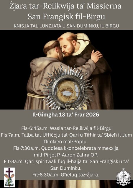 13/02 - St Francis in Malta 2026